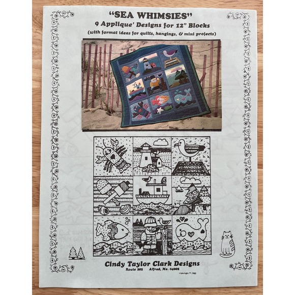 Cindy Taylor Clark Designs | Art | Sea Whimsies 9 Appliqu Designs For 2 ...